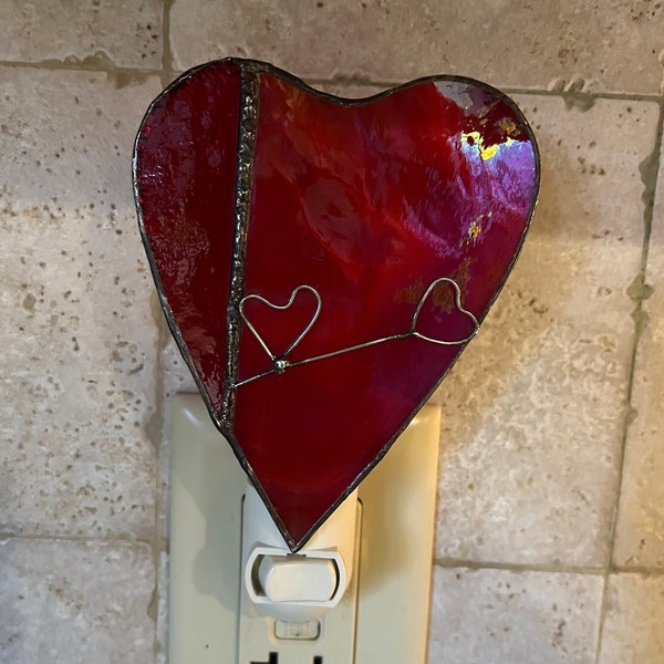 Glass Heart Light - Etsy