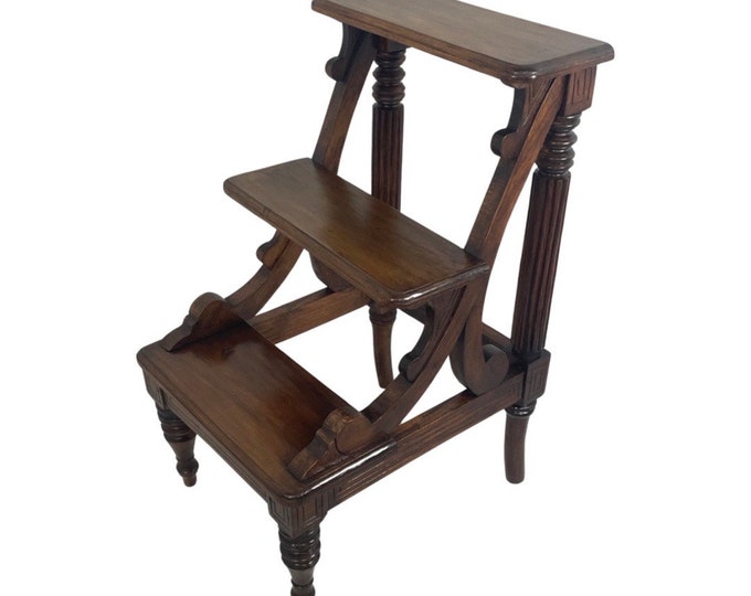 Antique Library Stairs / Steps - Hardwood - Regency Style - Etsy