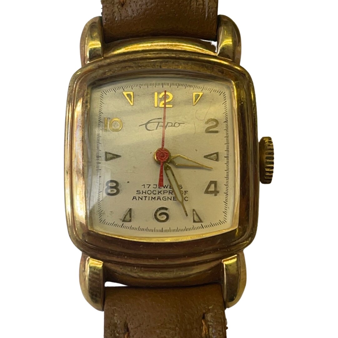 New Old Stock Eppo Doctors Watch Mens Wristwatch Vintage 17 Jewels Hand ...