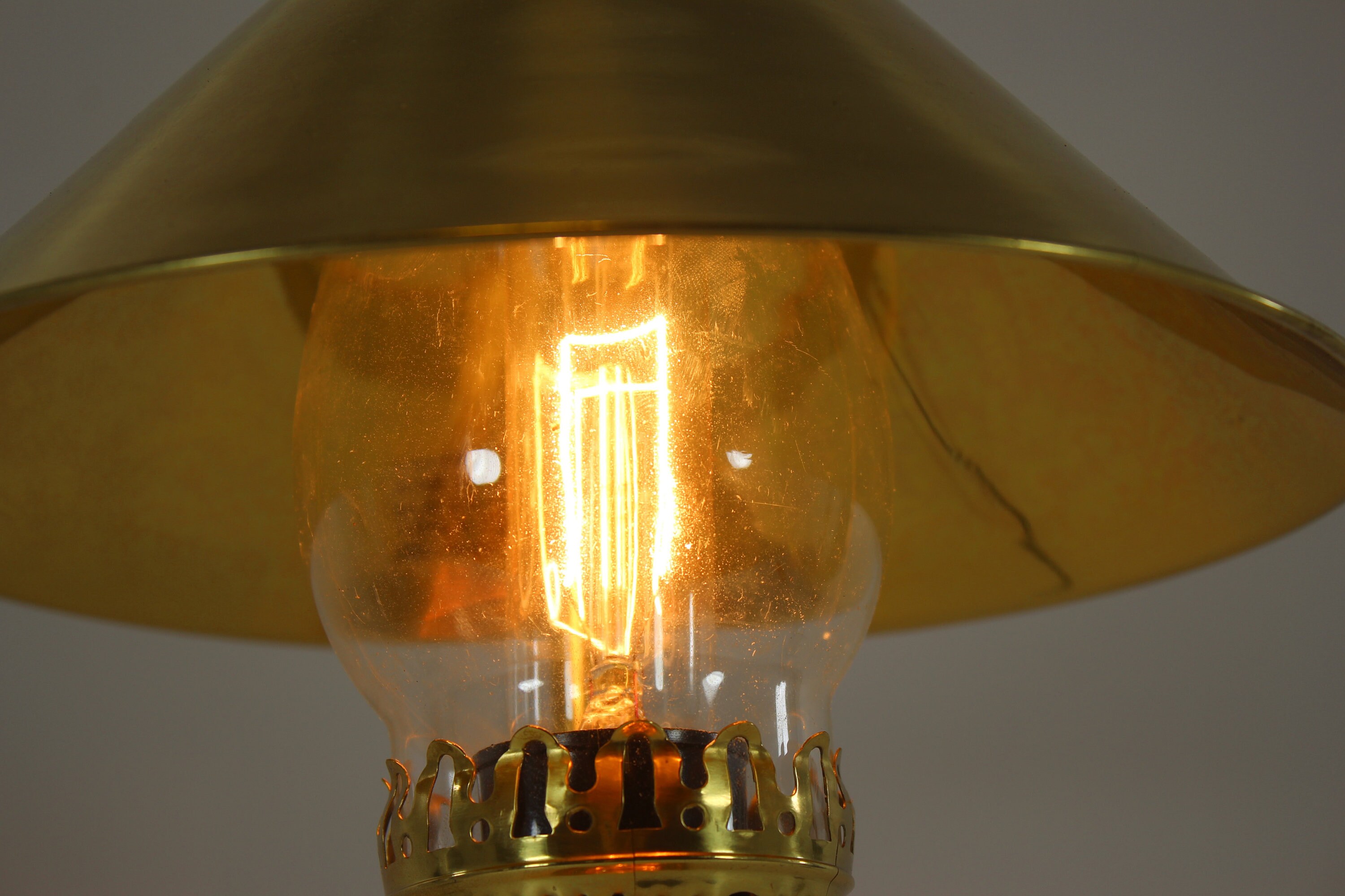 Orient Express Brass With Glass Table Lamp - Etsy