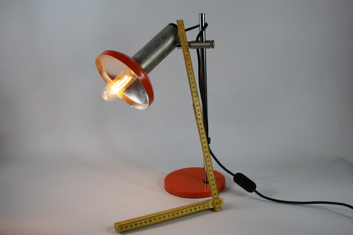1970s Bright Orange Desk Lamp Spotlight - Etsy
