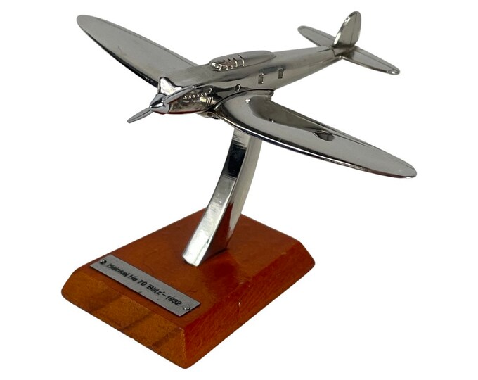 Scale Model of an Airplane silver Plated Mounted on Wooden - Etsy