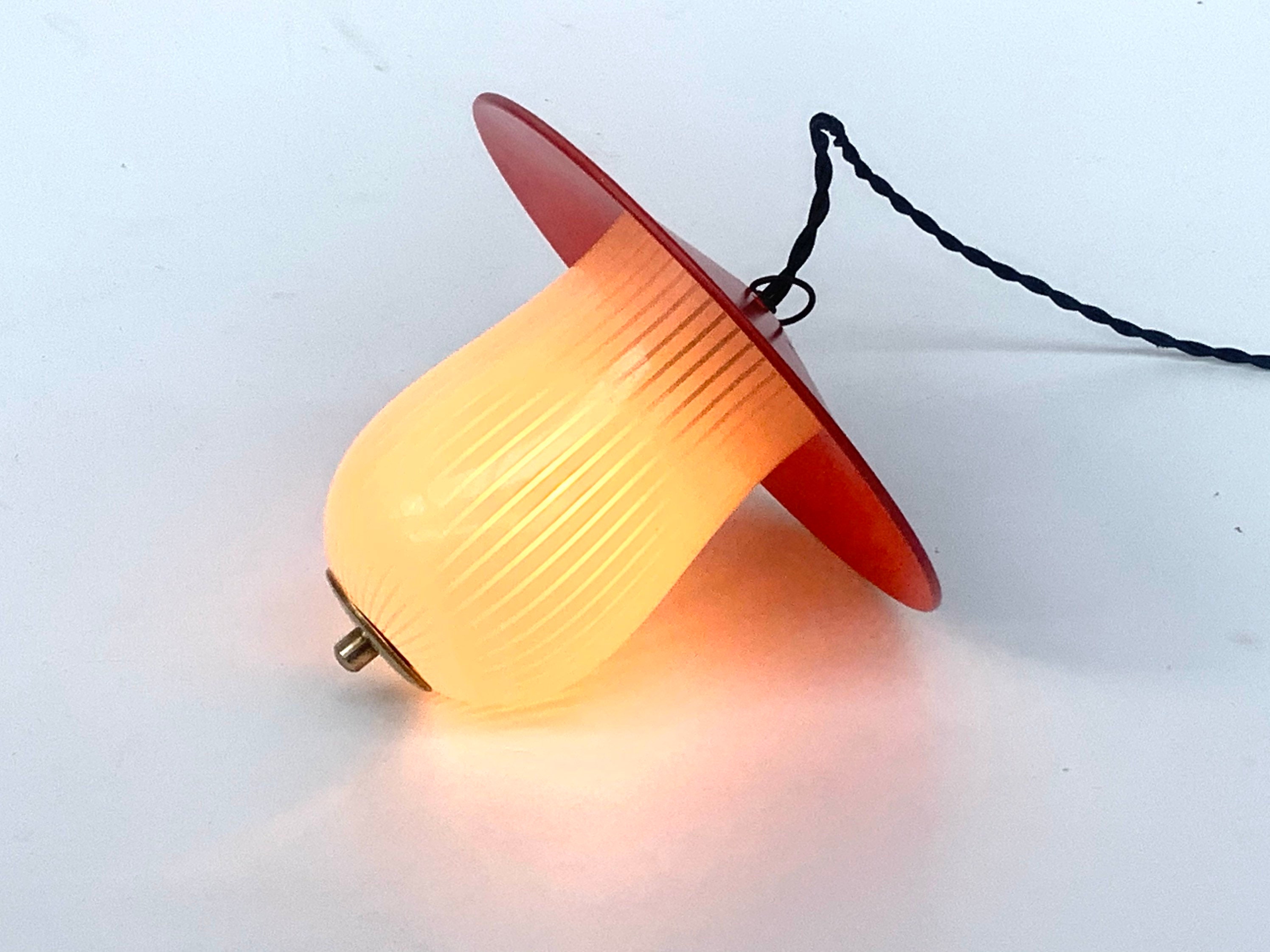 MCM Vintage ceiling light Swirl motive | Etsy