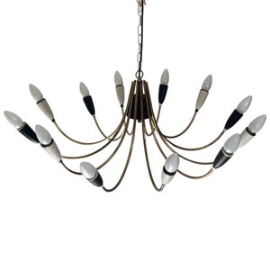 Vintage 50's MCM Ceiling Light in the Style of Stilnovo XL Chandelier ...