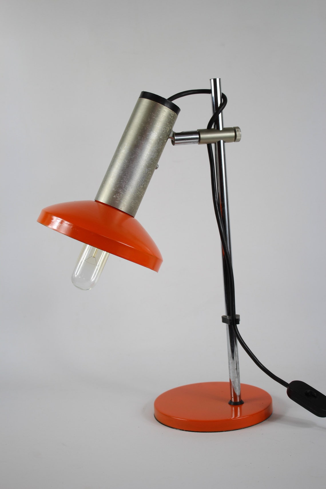 1970s Bright Orange Desk Lamp Spotlight - Etsy