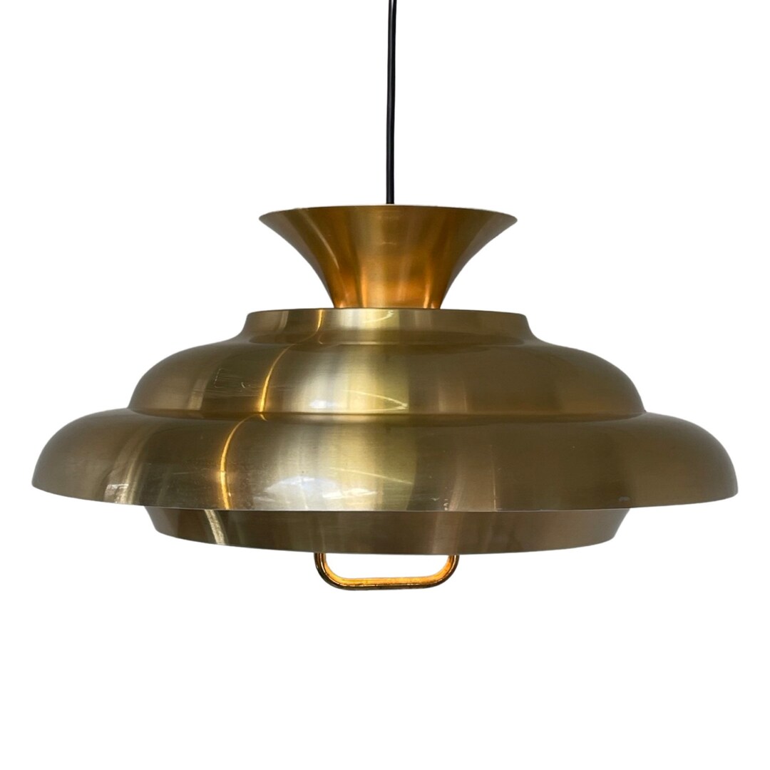 Dijkstra Gold Colored Hanging Pedant Dutch Design, Space Age - Etsy