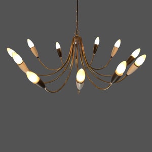 Vintage 50's MCM Ceiling Light in the Style of Stilnovo XL Chandelier ...