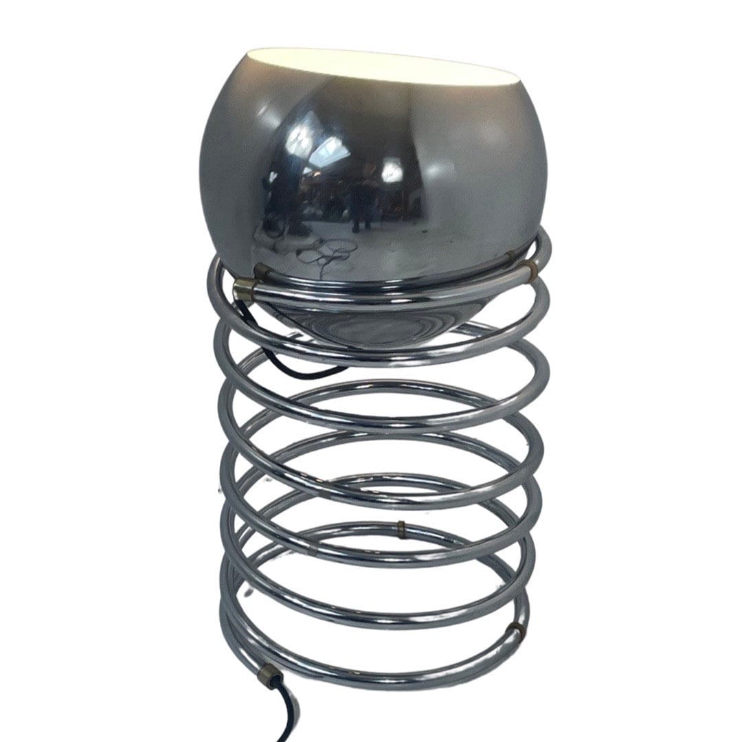 Gepo - Space Age Design / MCM Floor Lamp - Globe Mounted on a Spiral ...