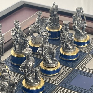 Franklin Mint - Chess Set - Battle of Waterloo - Tin Pieces - Limited ...