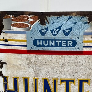 XXL Porcelain / Enameled Sign Hunter Cigarettes America | Etsy