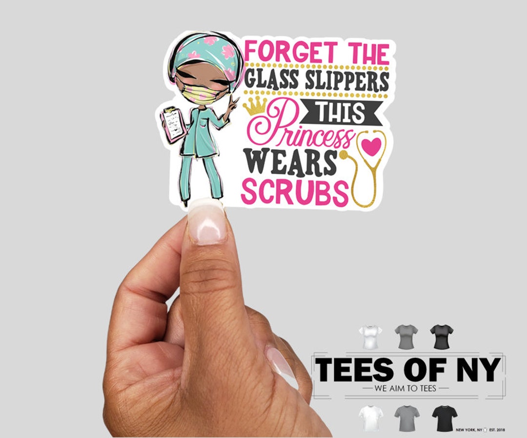 Colorful Nurse Scrubs Vinyl Sticker, Nurse Sticker, Best Friend Gift ...