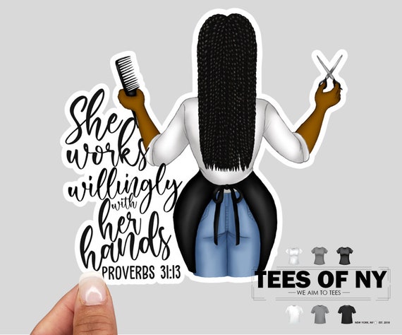 Hair Stylist Hair Dresser Sticker Laptop Sticker - Etsy