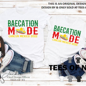 BAECATION MODE Cancun® Couples Vacation | Unisex Jersey Short Sleeve T ...