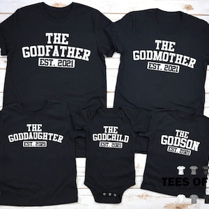 Godmother, Godfather, Goddaughter or Godson, Godchild- Unisex T-shirt ...