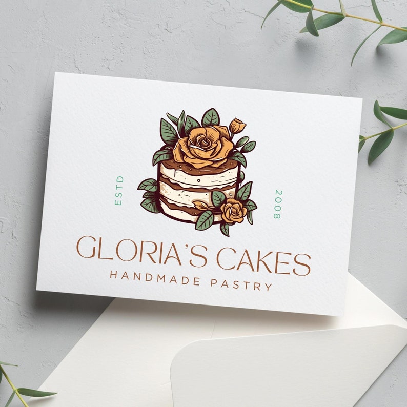 7 Bakery Logo Designs Premade Baker Logo Editable Cupcake - Etsy