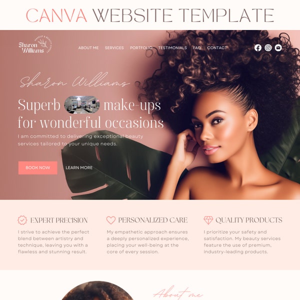 Web Site Template Etsy