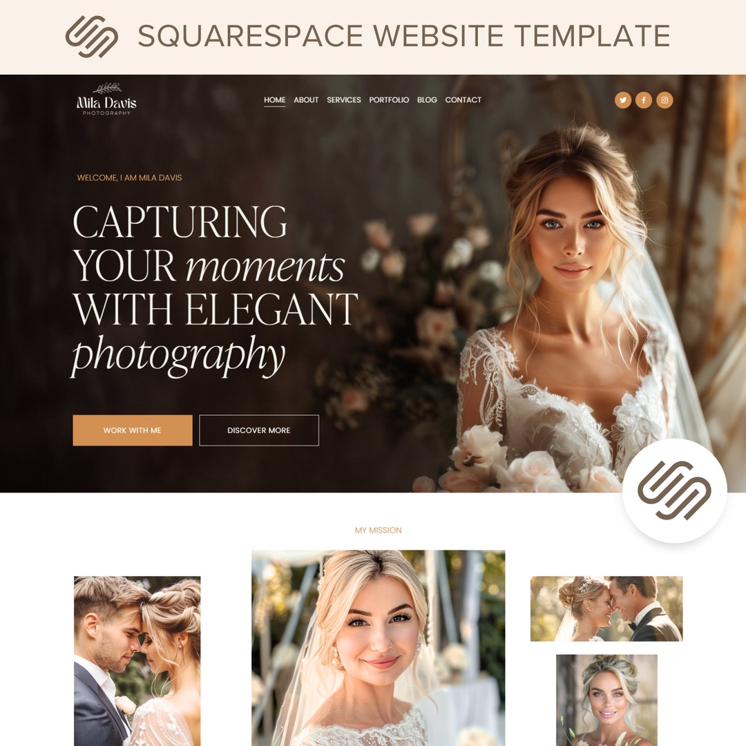 Squarespace Template Photographer Squarespace Website Template ...