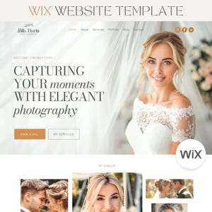 Photographer Wix Template Wedding Photography Wix Website Template ...