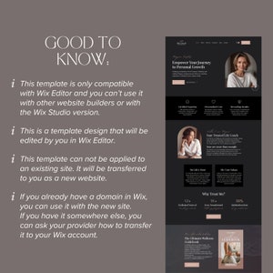 Wix Template for Coaches Wix Website Template Coaching Website Sales ...