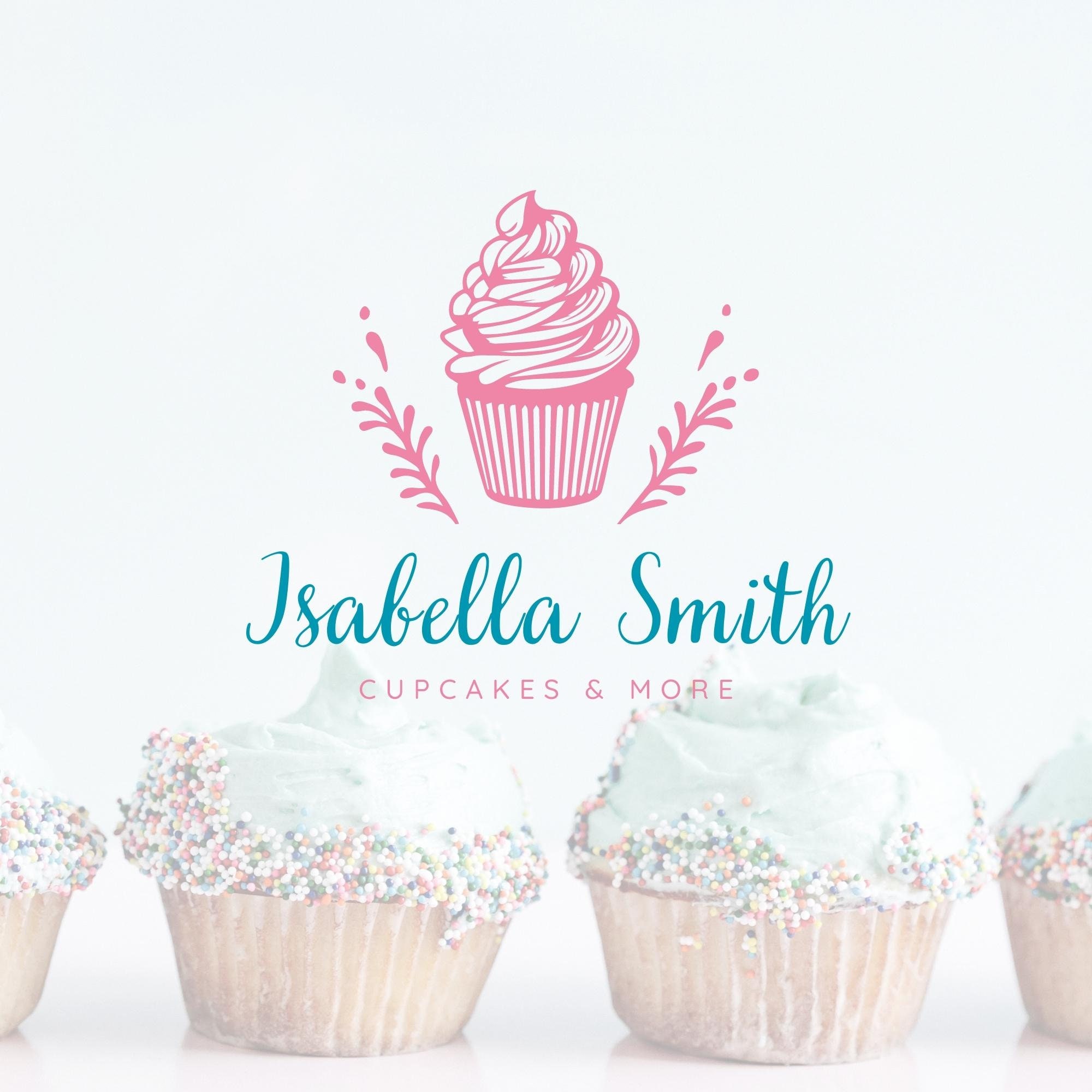 7 Bakery Logo Designs Premade Baker Logo Editable Cupcake - Etsy Canada