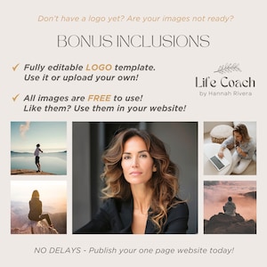 Life Coach Canva Website Template Coaching Template Boho Therapist Web ...