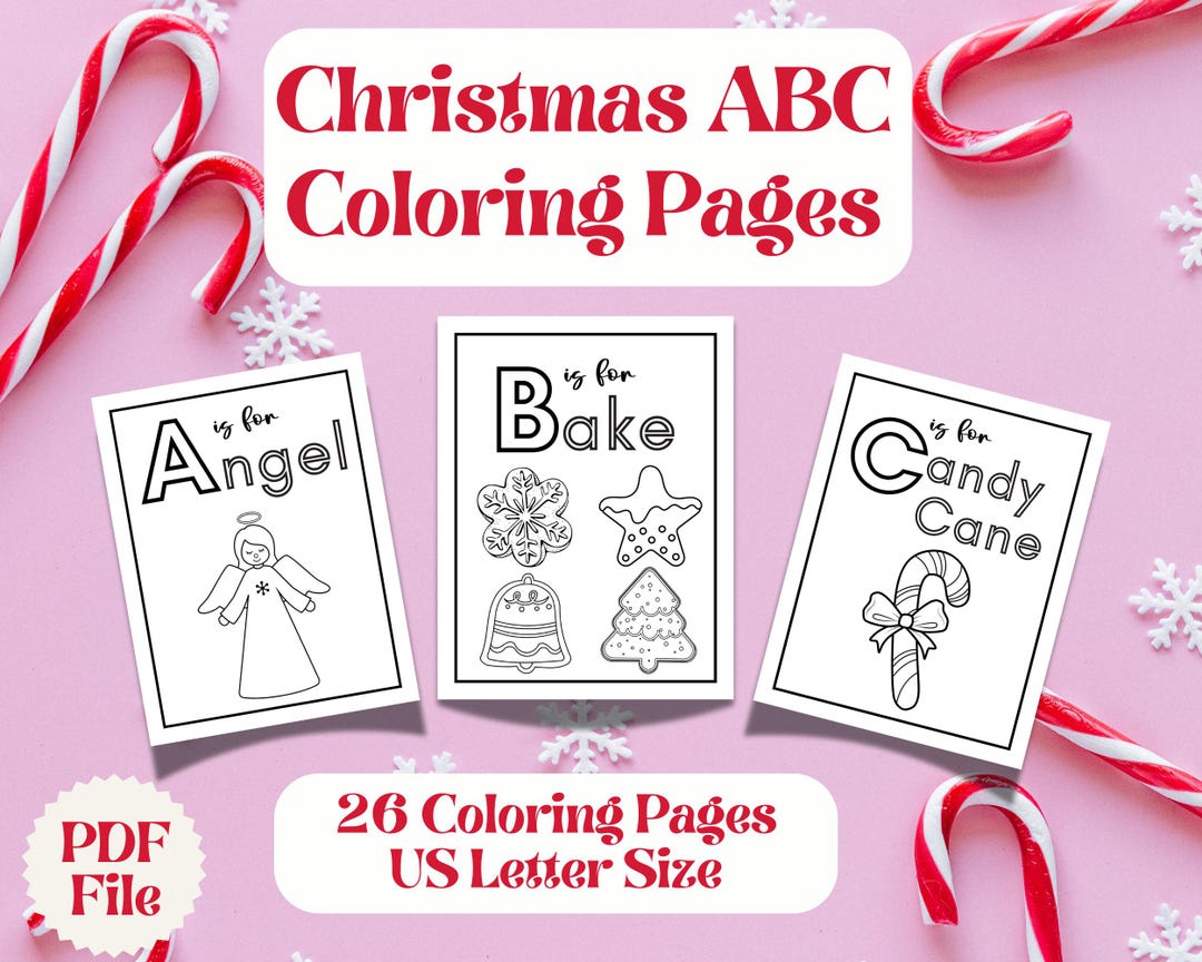 Christmas ABC Coloring Pages, Christmas Printable, Christmas Activities ...
