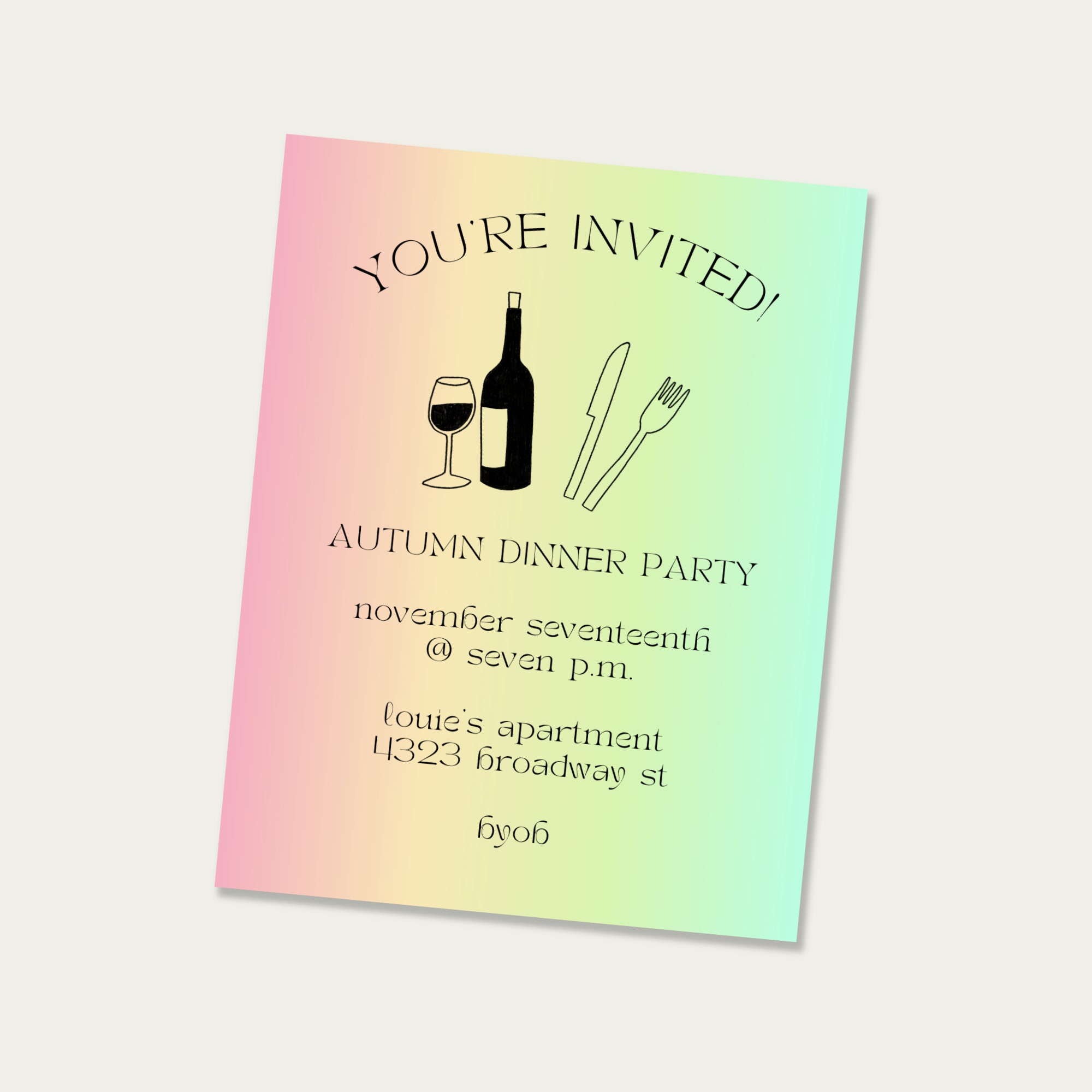 Dinner Party Illustration Set - Digital Downloadable Dinner Icon ...