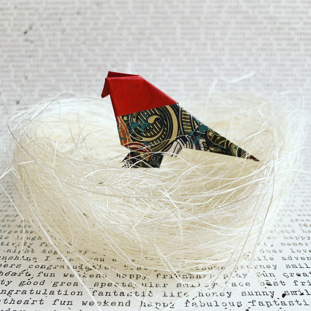 24 Origami Paper Sparrows in Japanese Chiyogami Print - Etsy