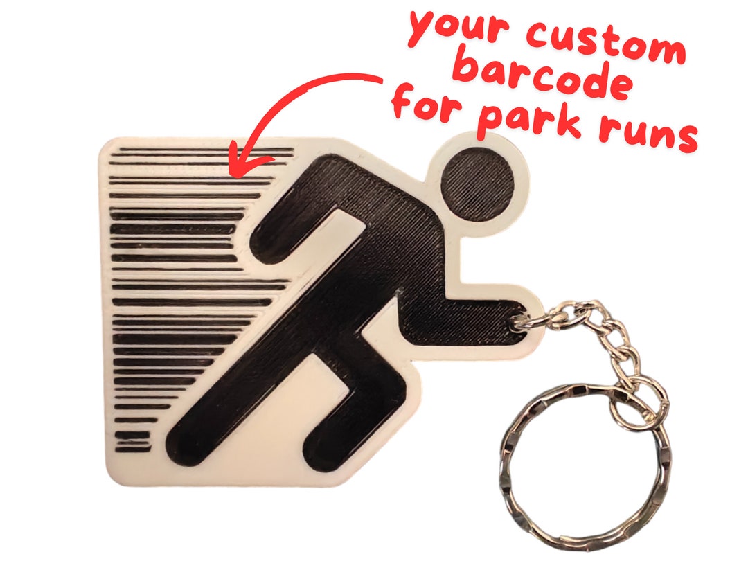 Custom Runner Barcode Keyrings for Park Run - Etsy UK