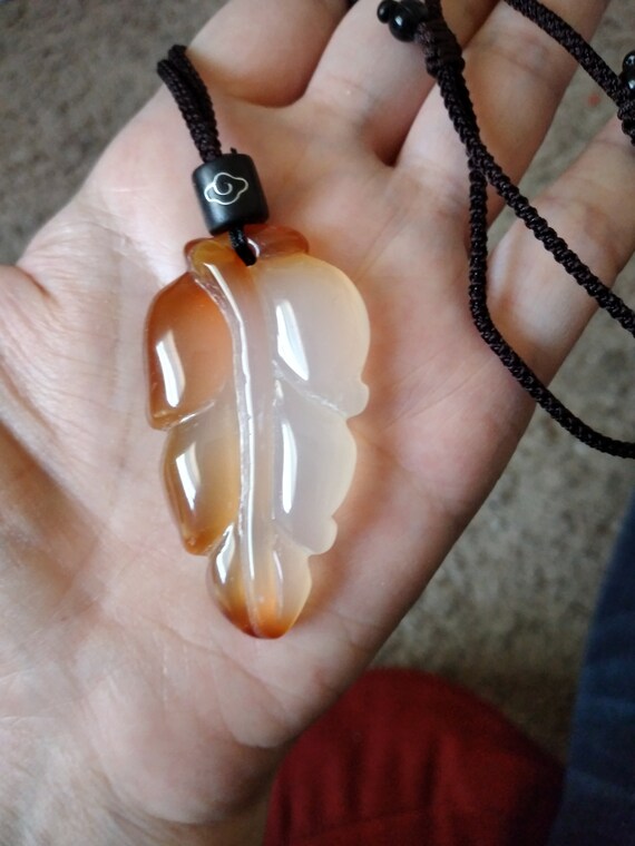 Jade leaf necklace icy jadeite jade leaf pendant necklace | Etsy