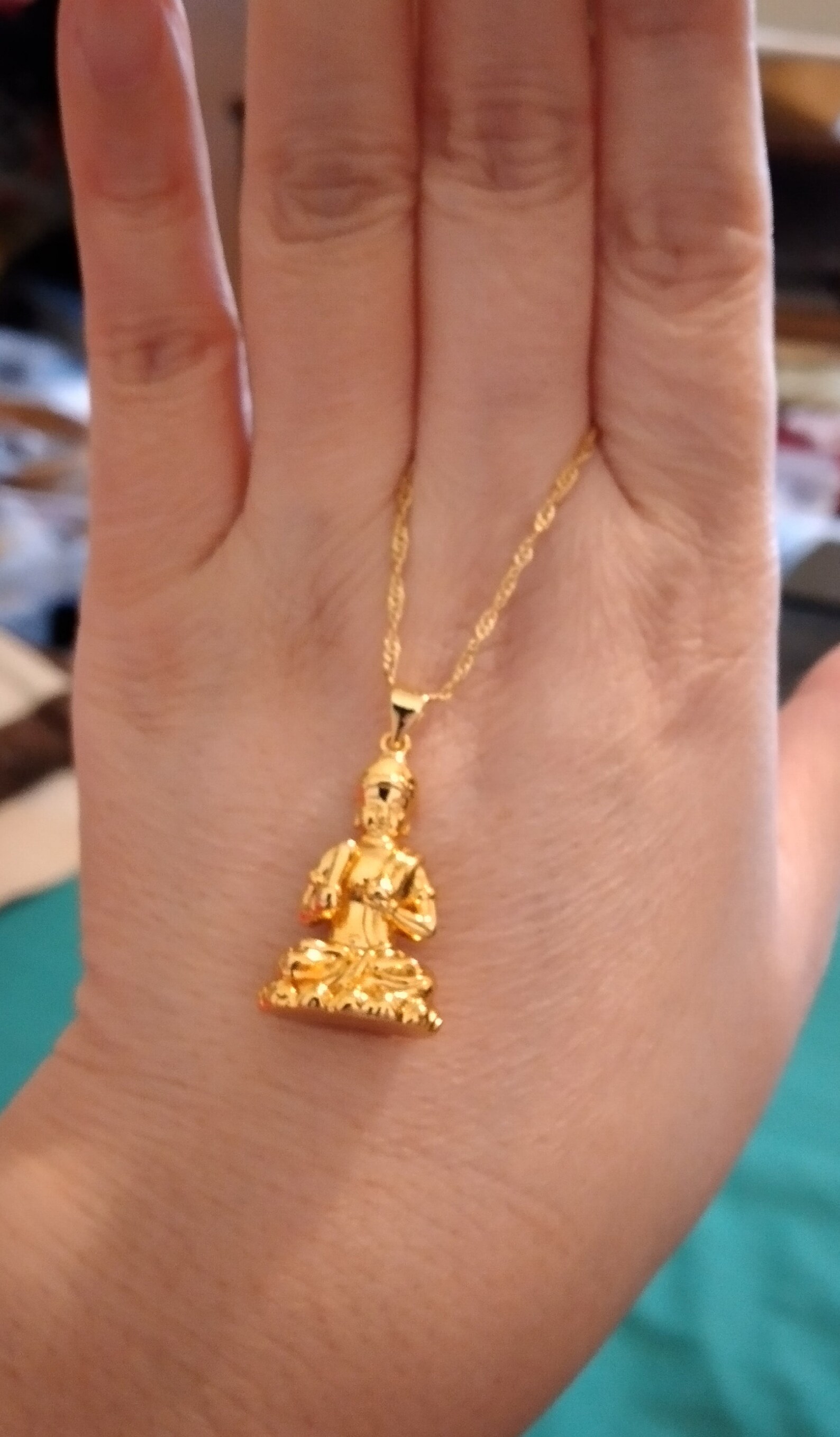 Gold Buddha Necklace Gift for Buddhist - Etsy
