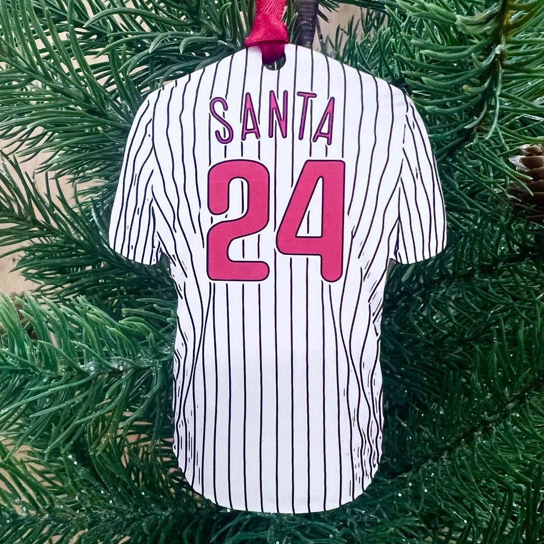 Santa Phillies Jersey Jawnament Ornament - Etsy