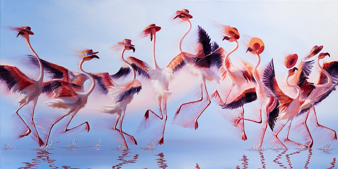 Flamenco Dancers: Dancing Flamingos - Etsy