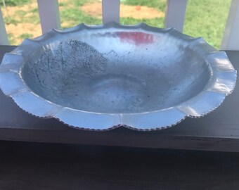 Large Shallow Metal Bowls - Etsy