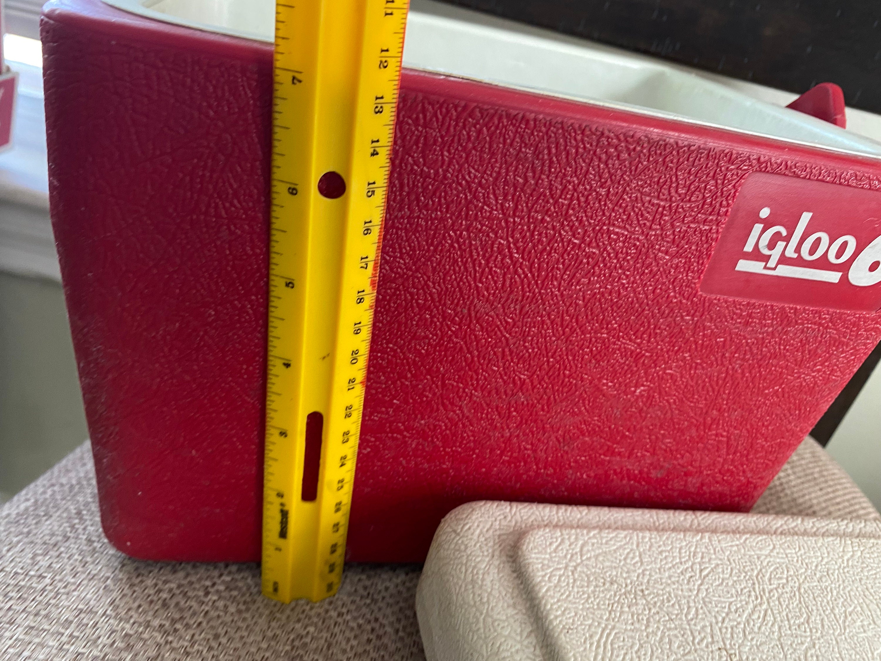Igloo 6 Vintage Cooler, Lid, Handle Red/white - Etsy