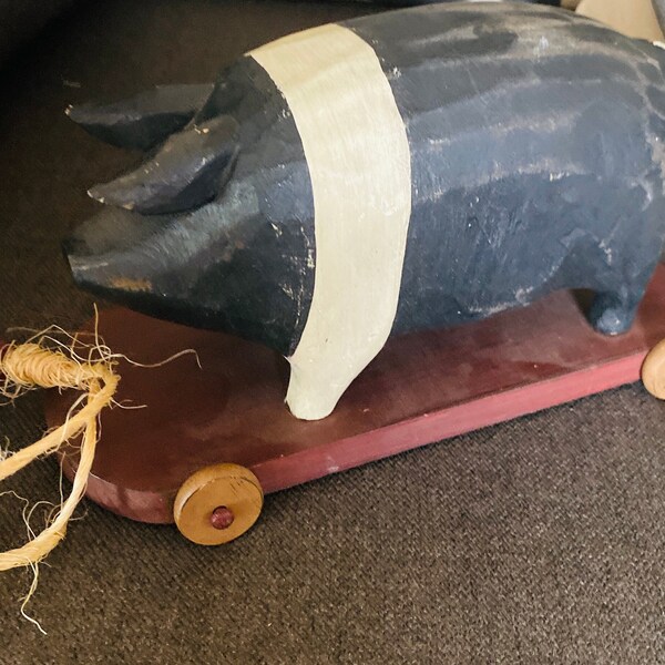 Pig Pull Toy - Etsy