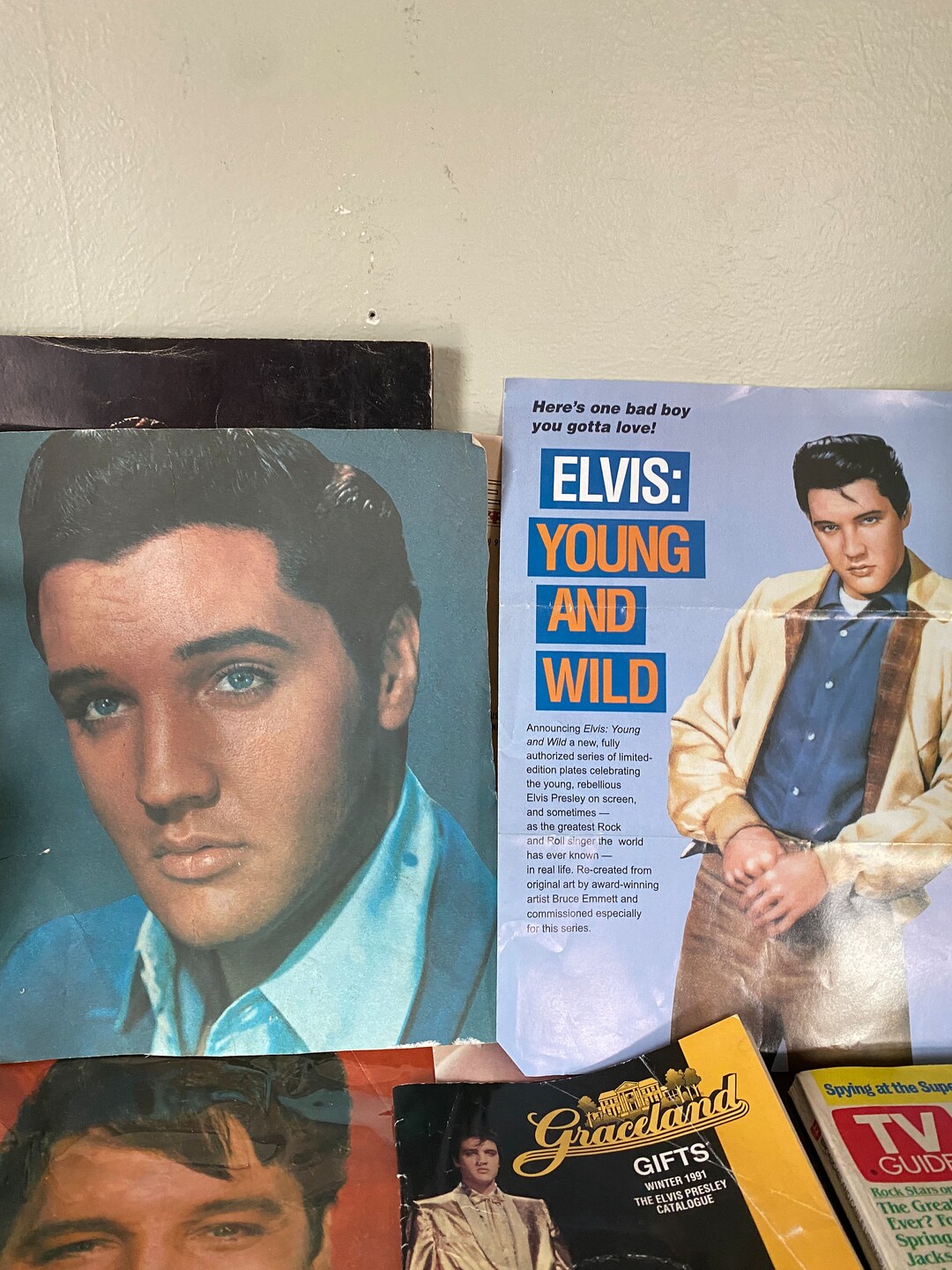 Elvis Lot of Memorabilia, Paper, TV Guides, Vintage - Etsy