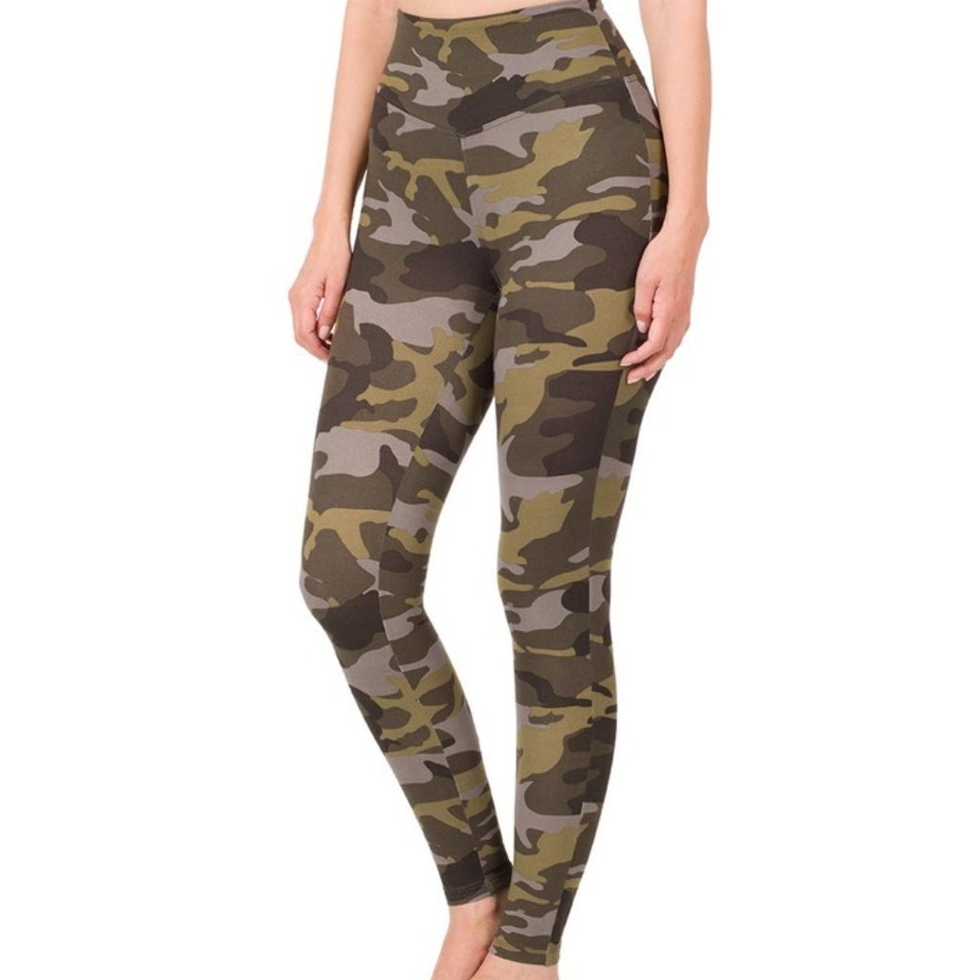 Alexa Green Camouflage Yoga Sportswear Legging - Etsy
