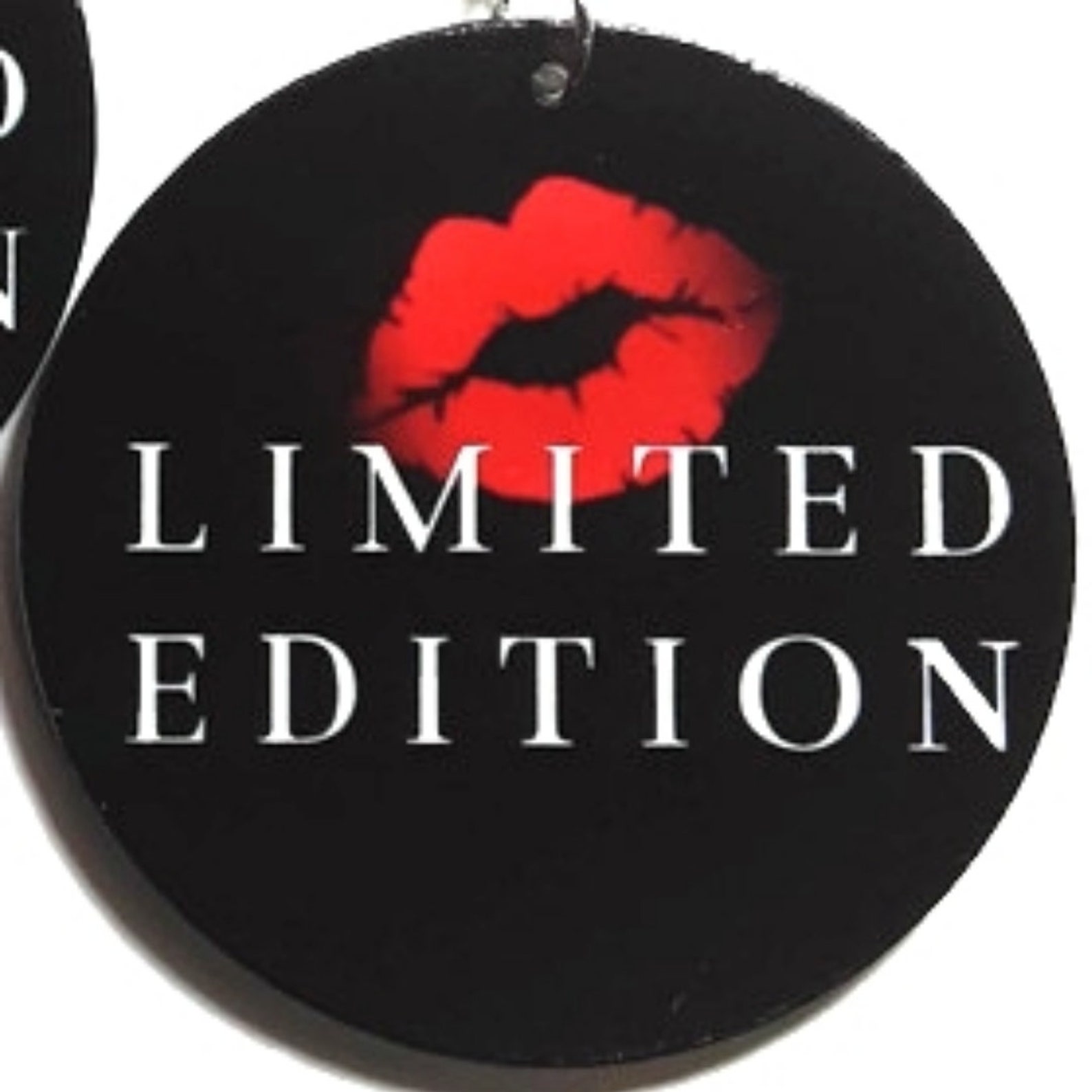 LIMITED EDITION Red Lipstick Muah Statement Wood Dangle Drop - Etsy