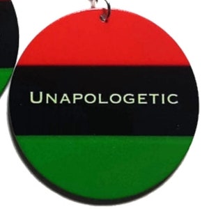 UNAPOLOGETIC RBG Statement Dangle Wood Earrings - Etsy