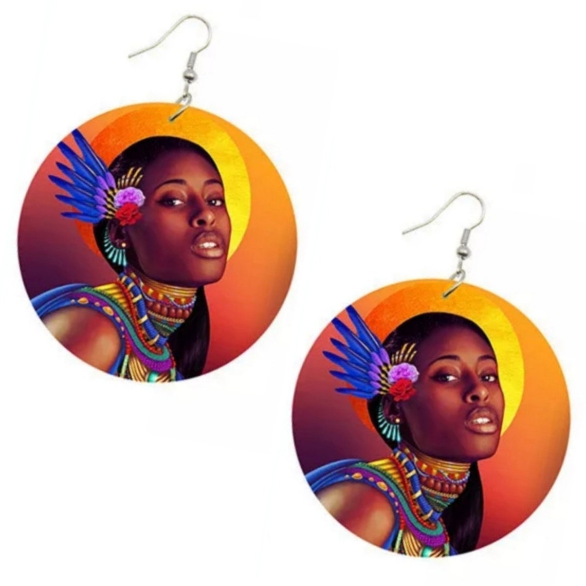 Queen Soul Sista Statement Dangle Wood Earrings - Clearance - Etsy
