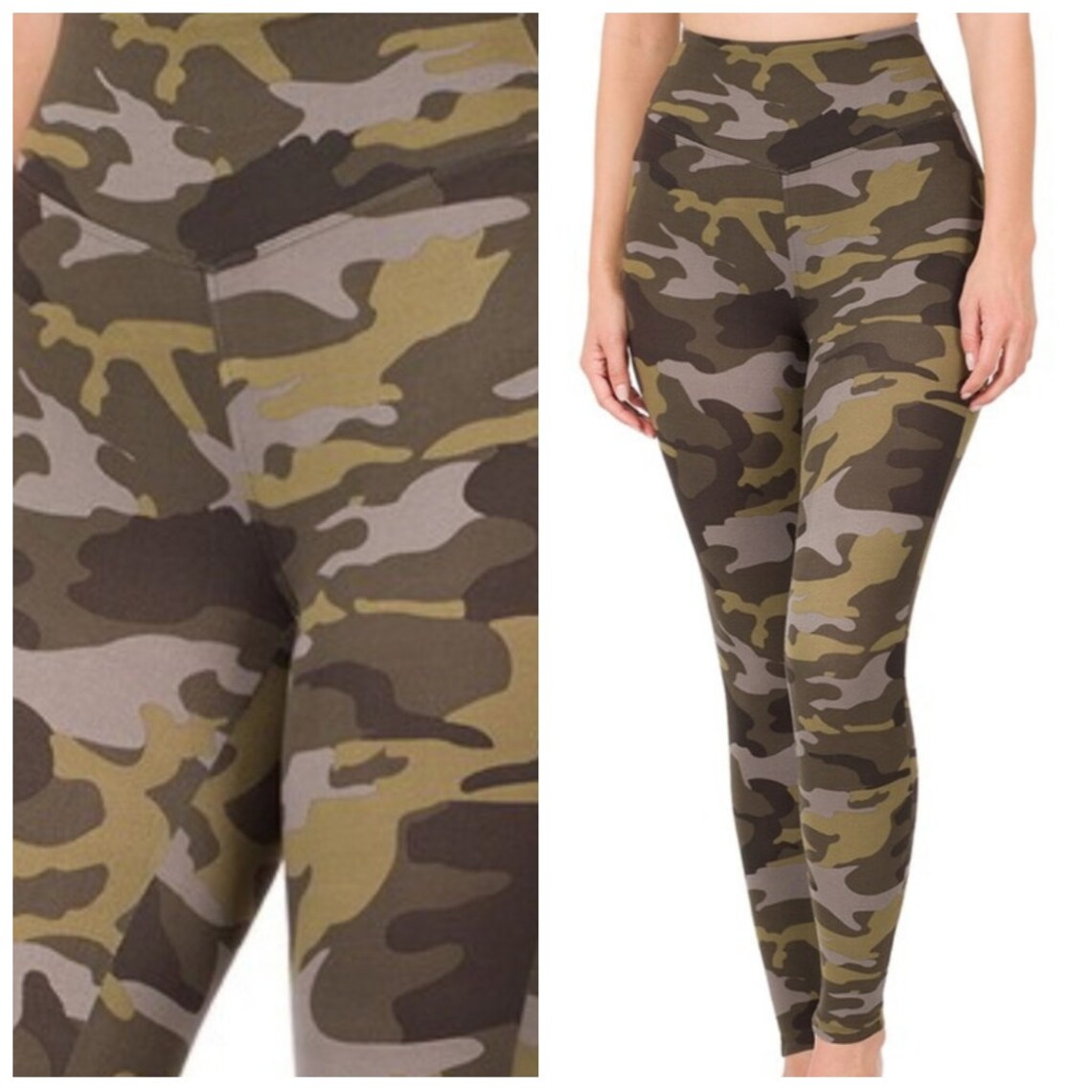 Alexa Green Camouflage Yoga Sportswear Legging - Etsy