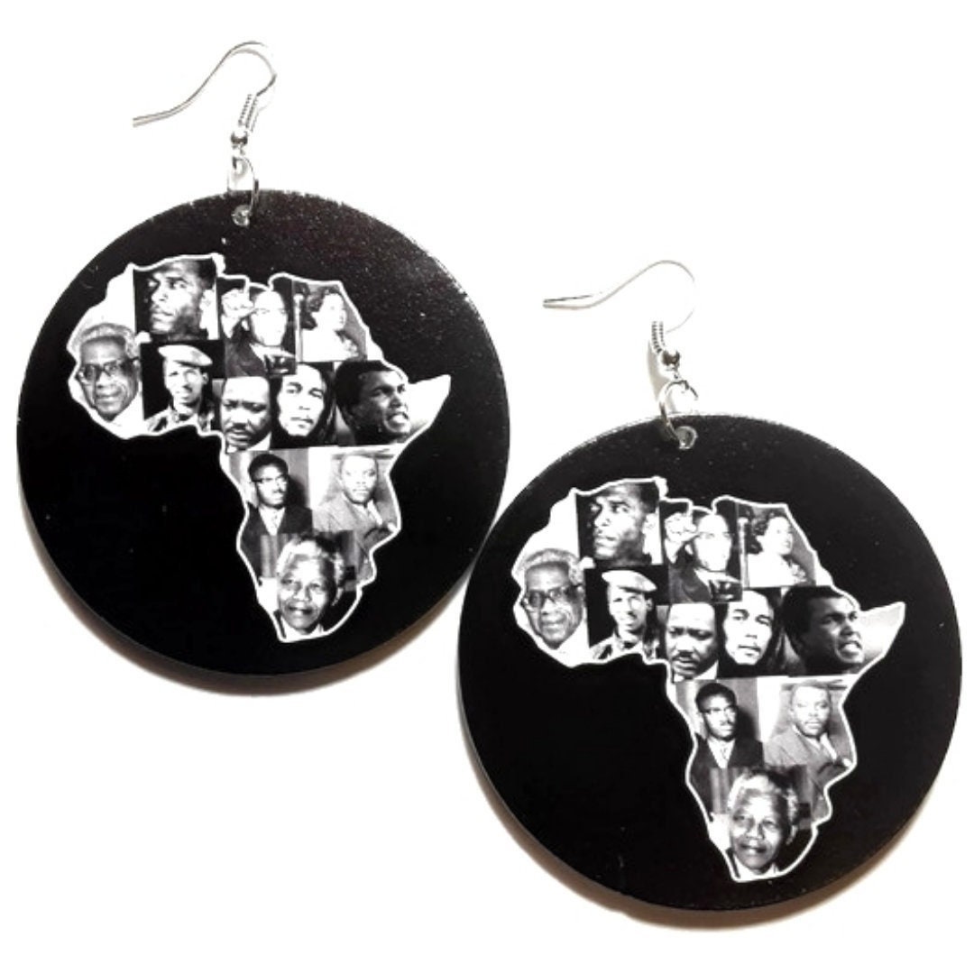 Africa My Roots Statement Dangle Drop Wood Earrings - Etsy
