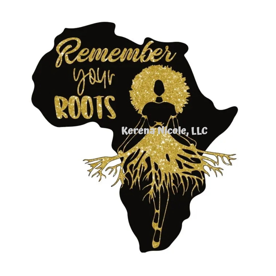 Ready to Press DTF Transfer Remember Your Roots Black and Gold Dress ...