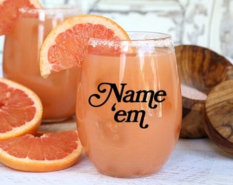 Name 'em Stemless Wine Glass - Sutton Stracke - Real Housewives of ...