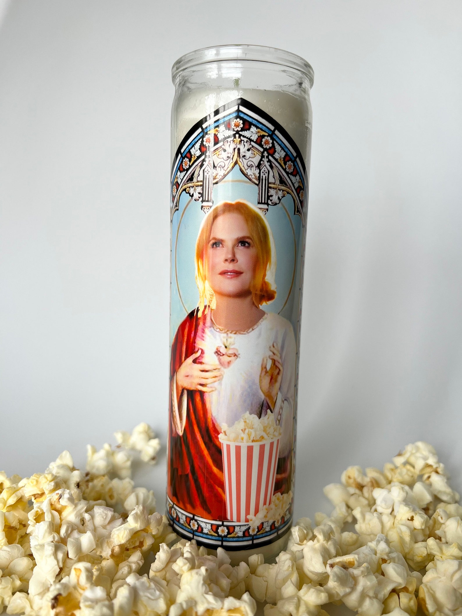Nicole Kidman Patron Saint of Popcorn Prayer Candle AMC - Etsy