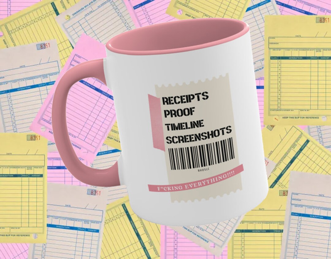 Receipts Proof Timeline Screenshots Coffee Mug, 11oz RHOSLC - Etsy