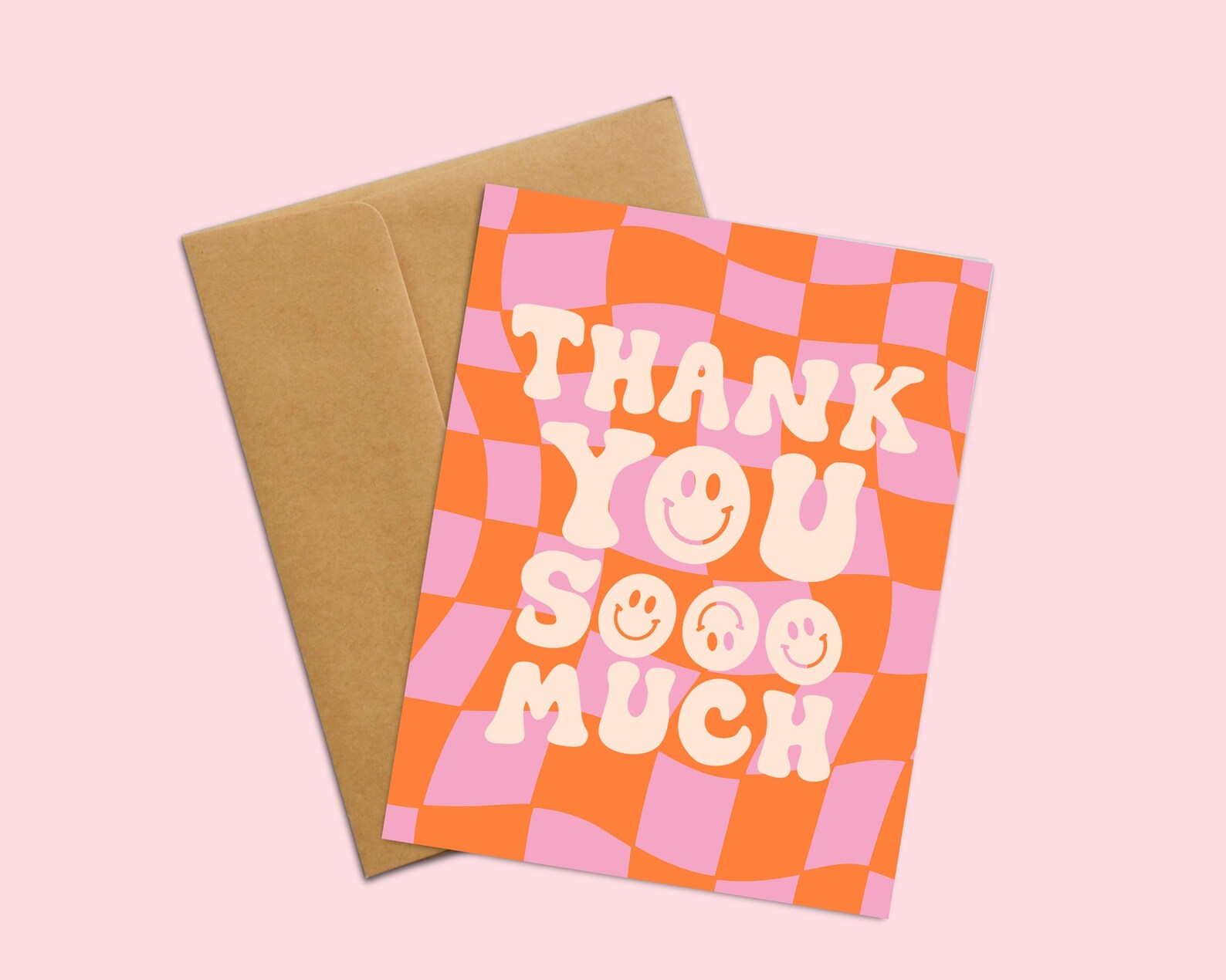 Thank You Sooo Much Smiley Face Greeting Card Thank You Card - Etsy