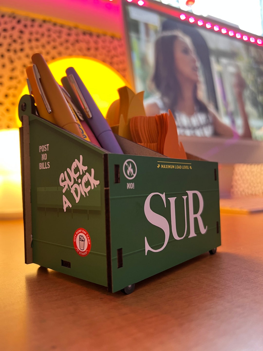 Sur Back Alley Dumpster Fire Desk Accessory - Vanderpump Rules Pencil ...