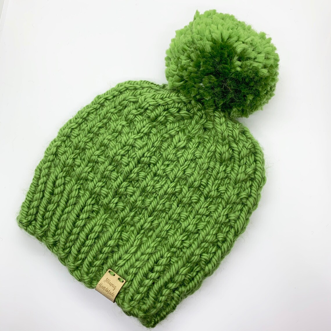 The Lomond Hat / Adult Winter Hat / Chunky Knit / Grass Green - Etsy